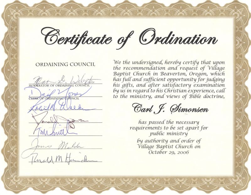 Certificate Of Ordination Templates Muggie Maggie Unit 